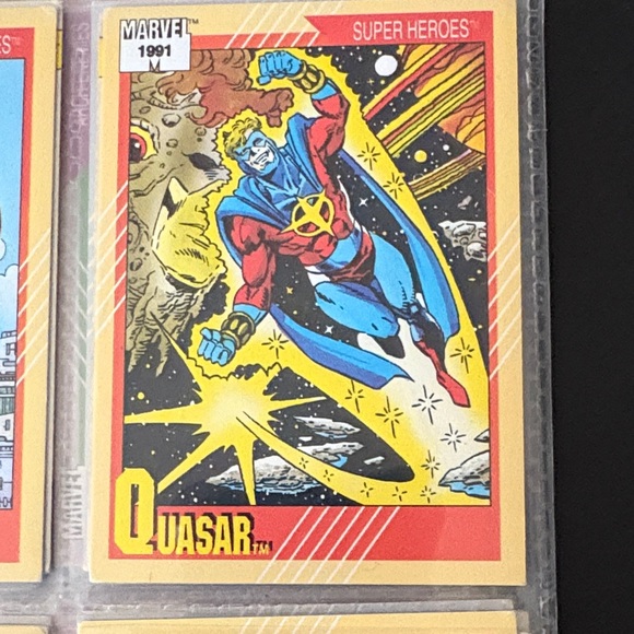Marvel | Toys | Marvel Quasar Super Heroes Card Red And Blue | Poshmark